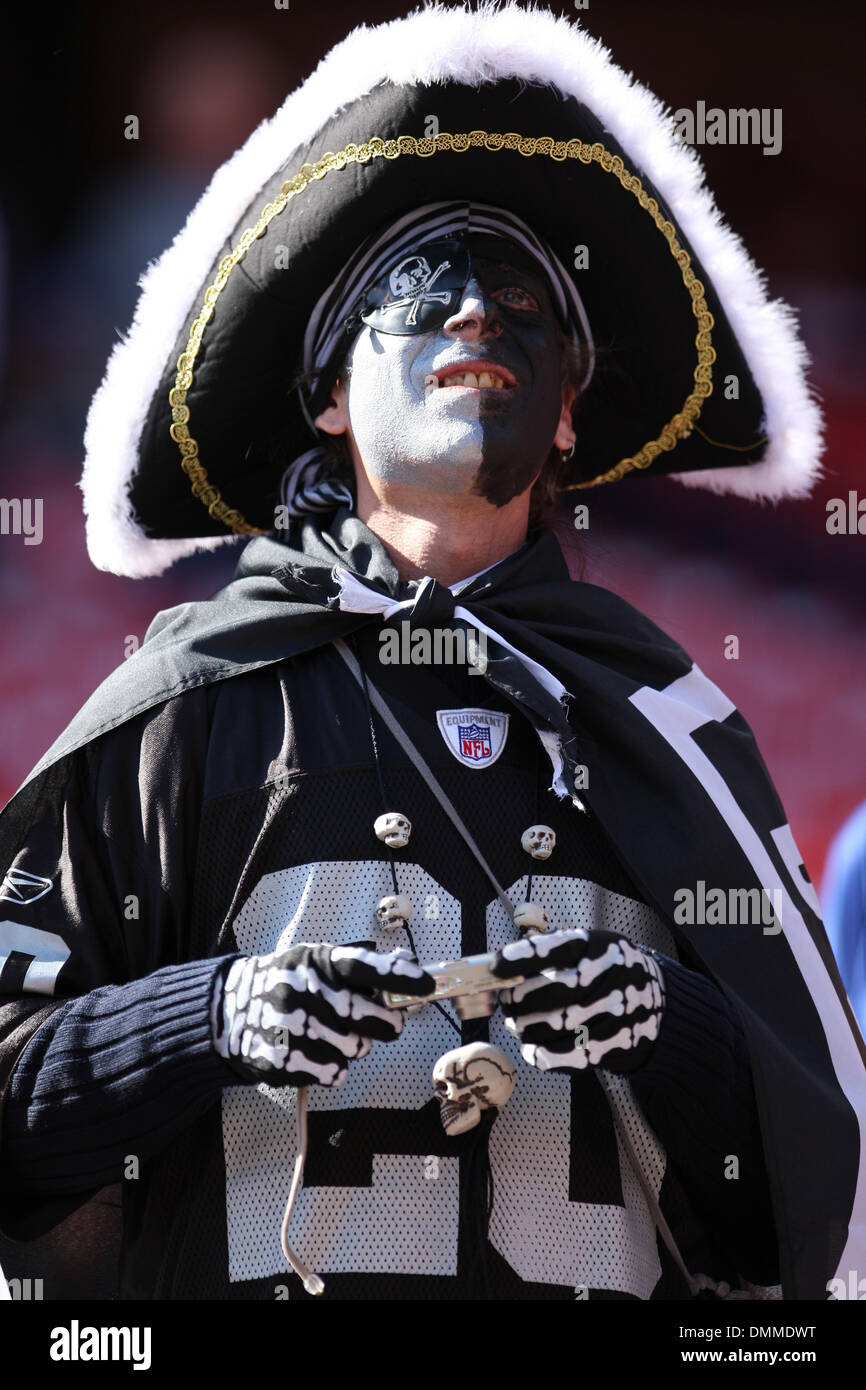 11 October 2009: Raider Nation Fan. The New York Giants defeated the ...