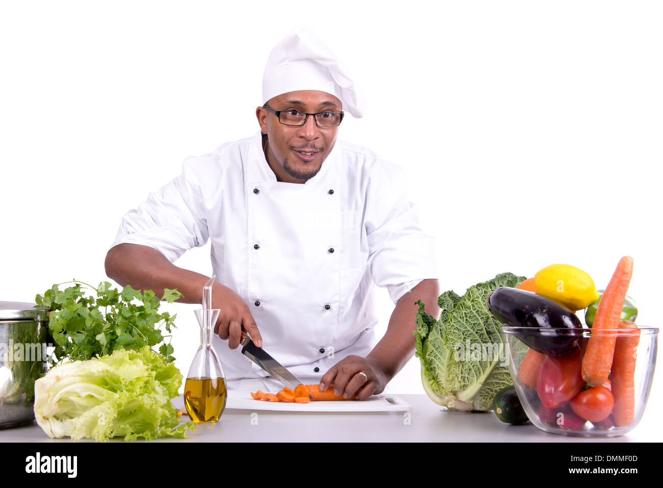 Male chef with fruits and vegetables cooking Stock Photo - Alamy