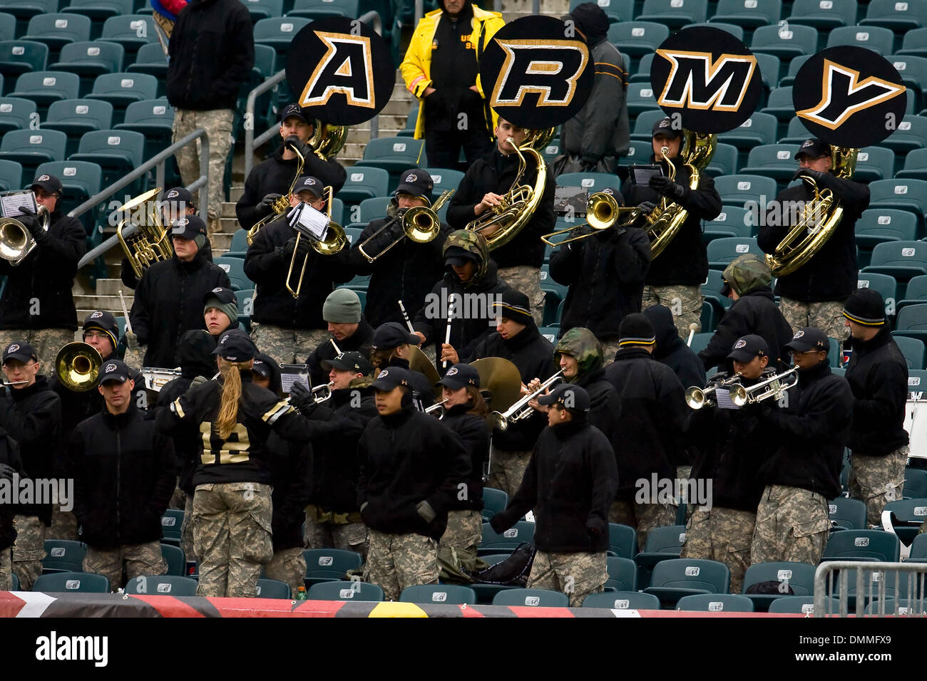 17 October 2009: The Army Marching band playing during the NCAA ...