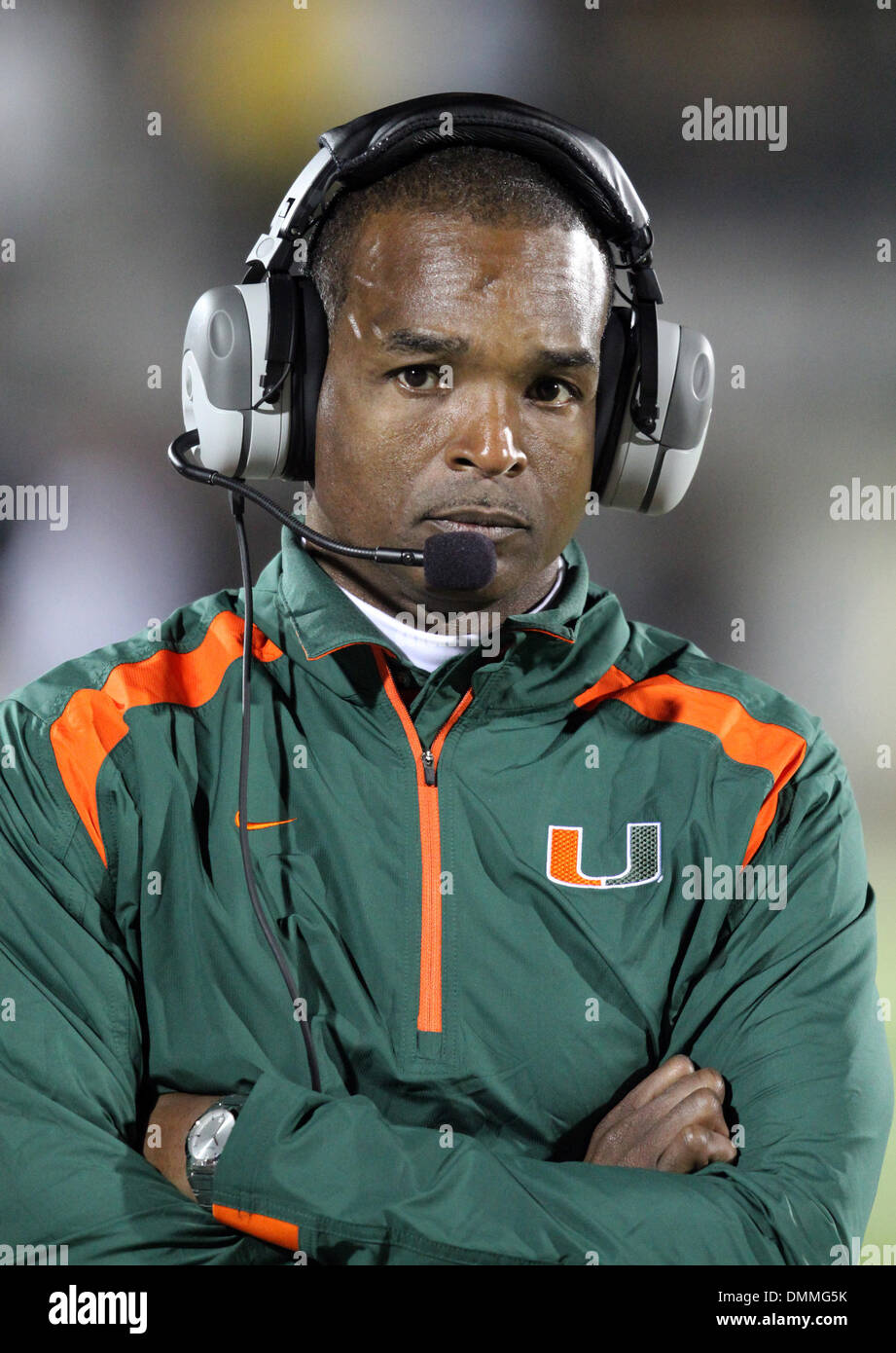 University of miami hurricanes football head coach hi-res stock ...