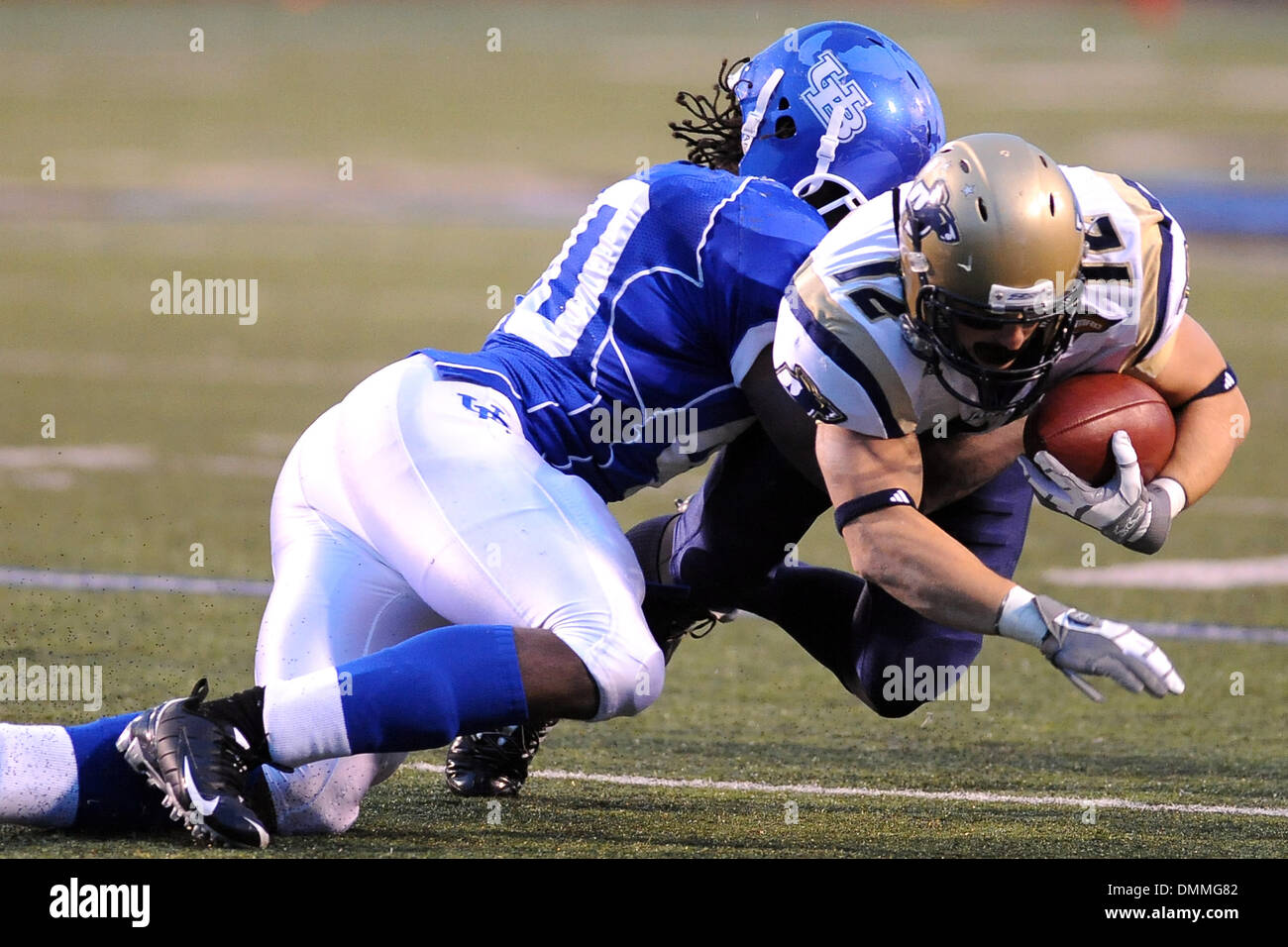 17 October 2009: Akron wide receiver Jeremy Bruce (12) is stopped for a ...