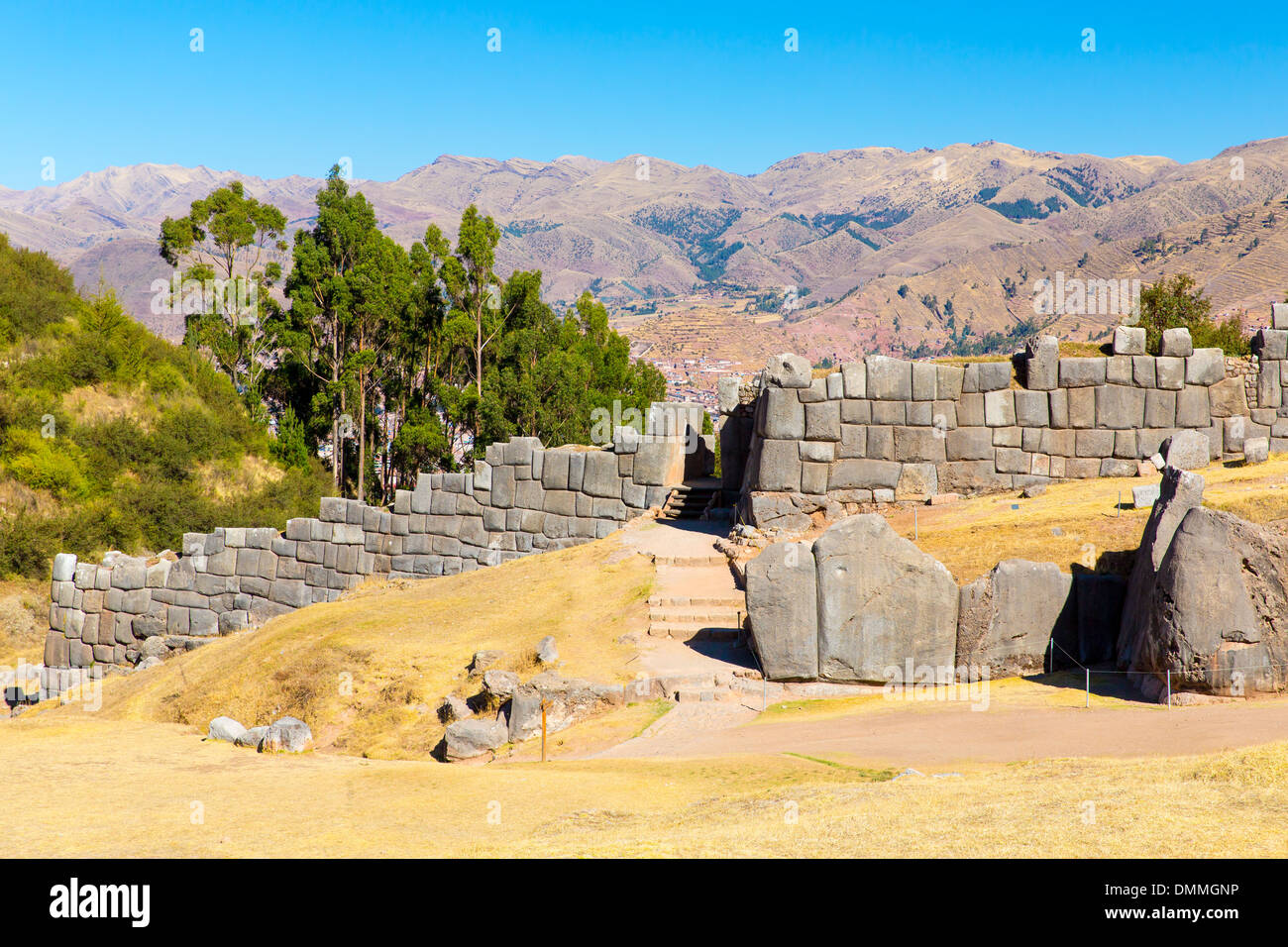 Inca Ruins - Saqsaywaman Peru South America. Archaeological complex ...