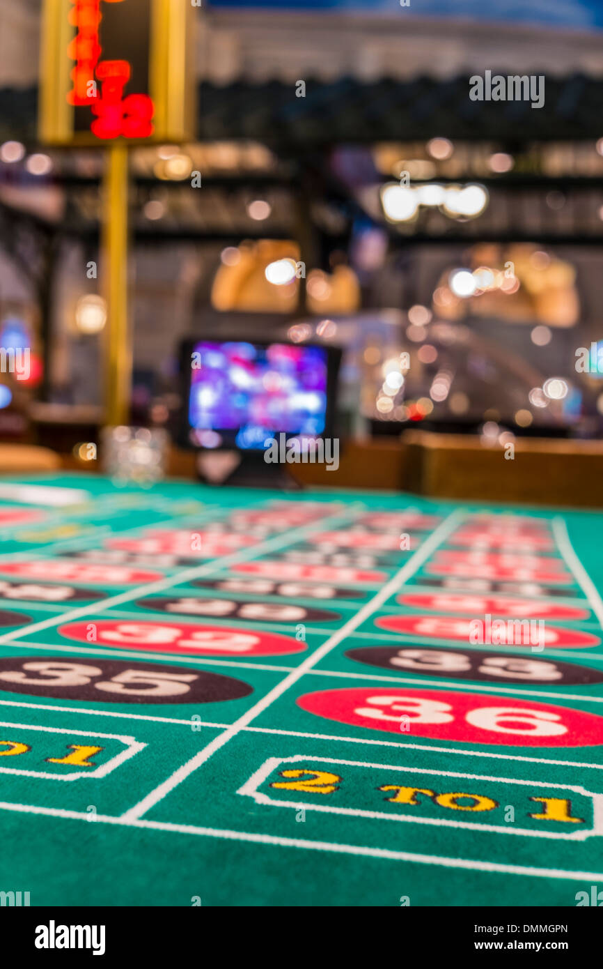 USA, Nevada, Las Vegas, Close up of roulette gambling table Stock Photo ...