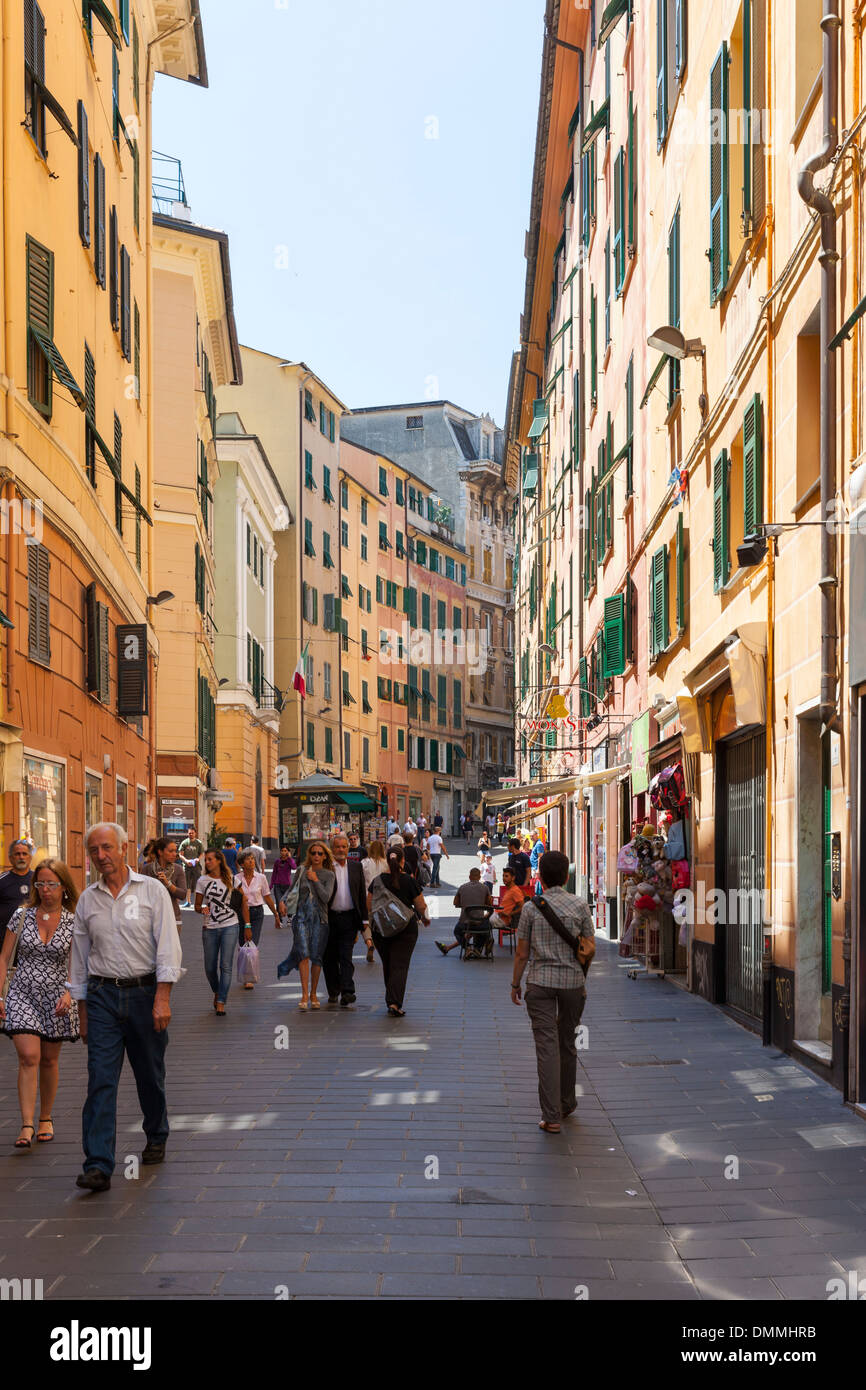 Italy, Liguria, Genoa, Via San Vincenzo, historic city Stock Photo - Alamy