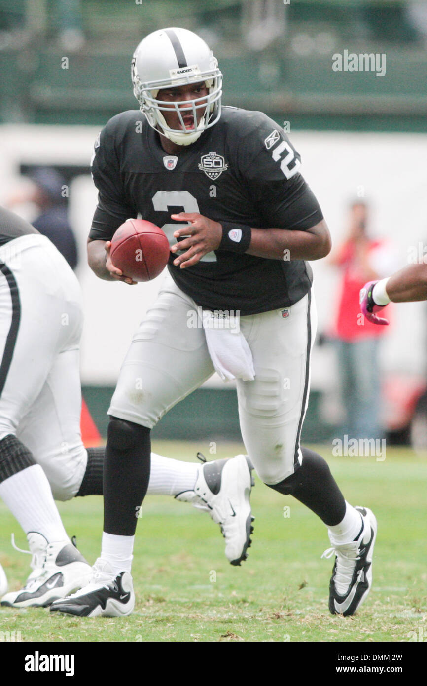 18 October 2009: Oakland Raiders' JaMarcus Russell (2) during game ...