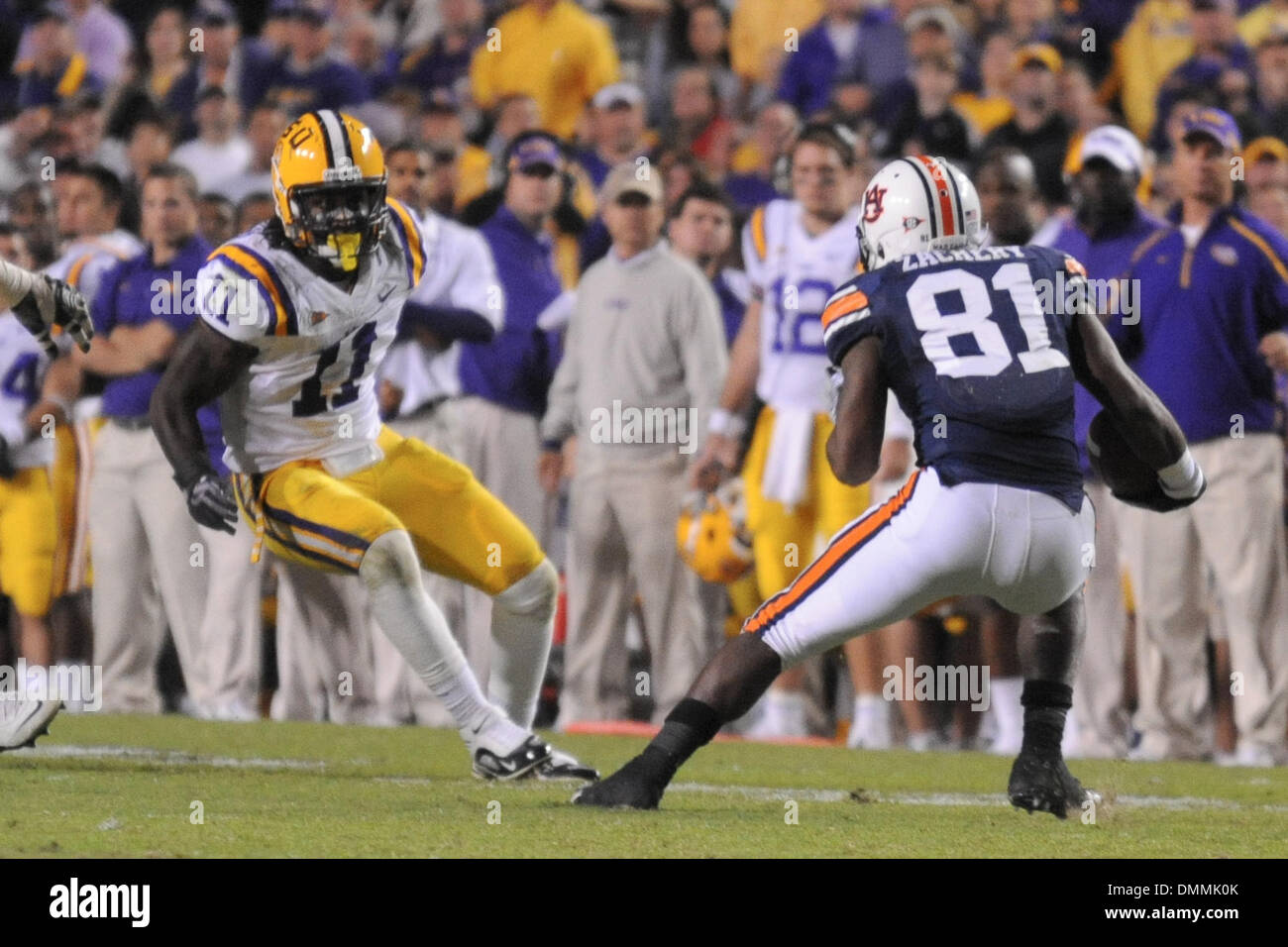 24 October 2009: Auburn wide receiver, #81 Terrell Zachery, tries to ...