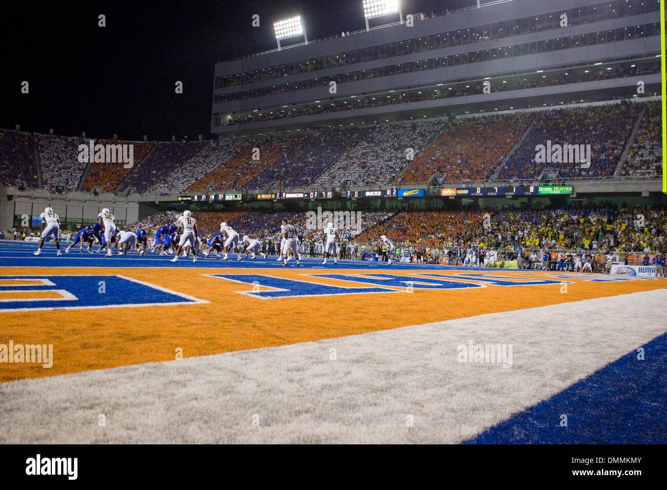 03 September 2009: A view of the field, crowd and press box during ...
