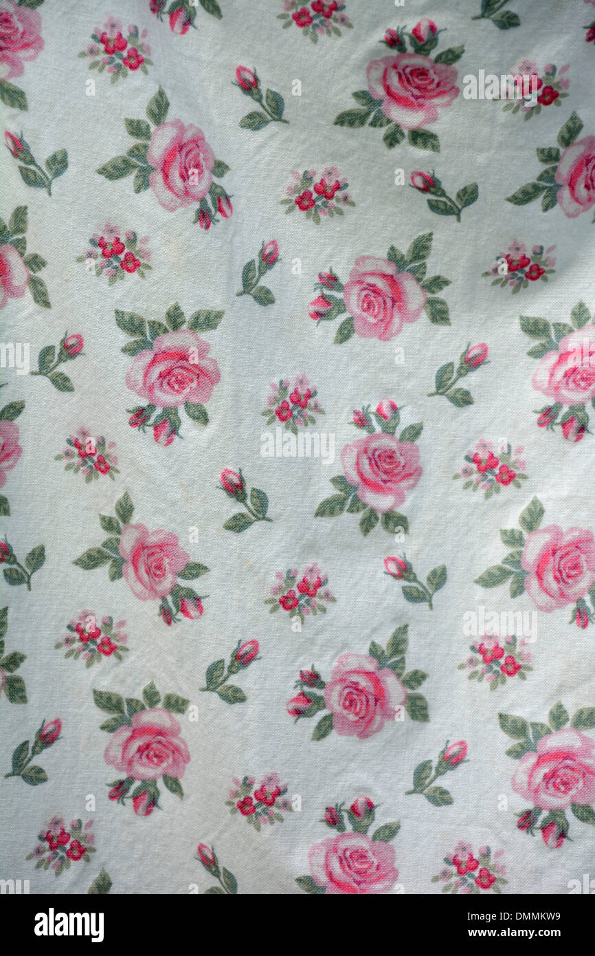 Fabric with pattern of roses Stock Photo - Alamy