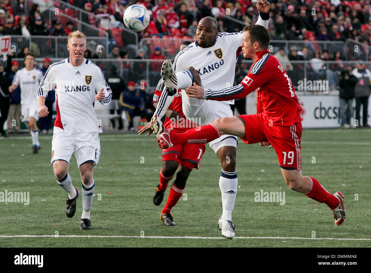 17 October 2009: Jamison Olave #4 of Real Salt Lake clears the ball ...