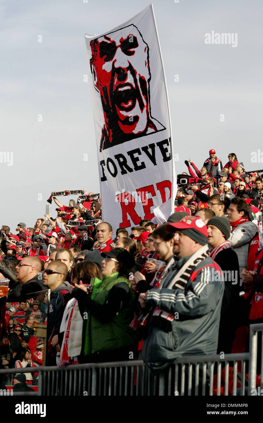 17 October 2009: Toronto FC fans showing their support for Danny Dichio ...