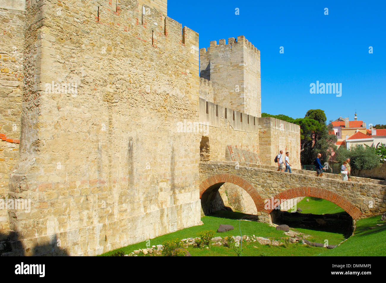 Lisbon, St. George´s Castle, Castelo de Sao Jorge, Portugal. Europe ...