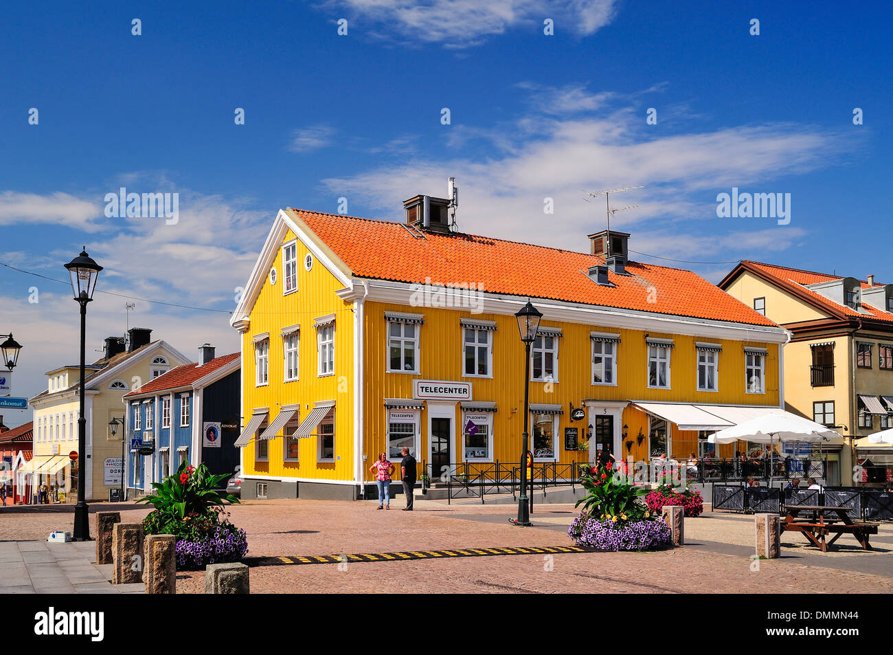 Sweden, Smaland, Vimmerby, Town square Stock Photo - Alamy