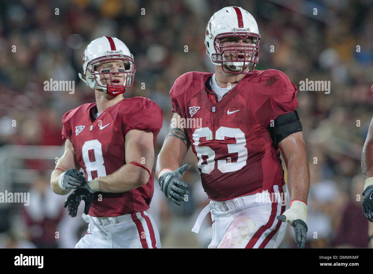 24 October 2009: Stanford's Ryan Whalen (8) and Stanford's Chris ...