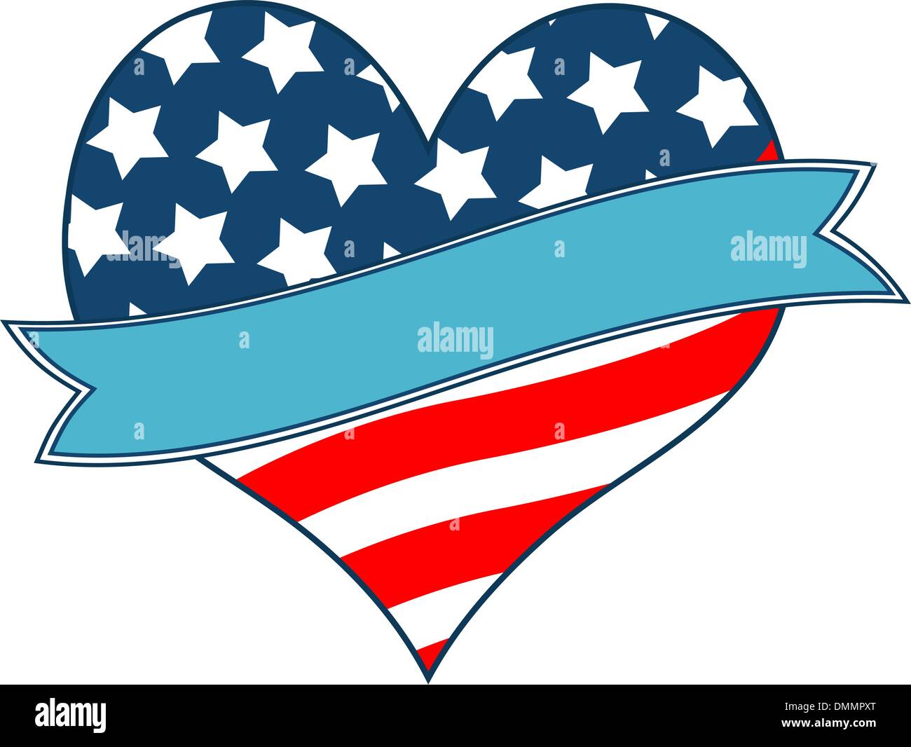 American flag heart Stock Vector Image & Art - Alamy