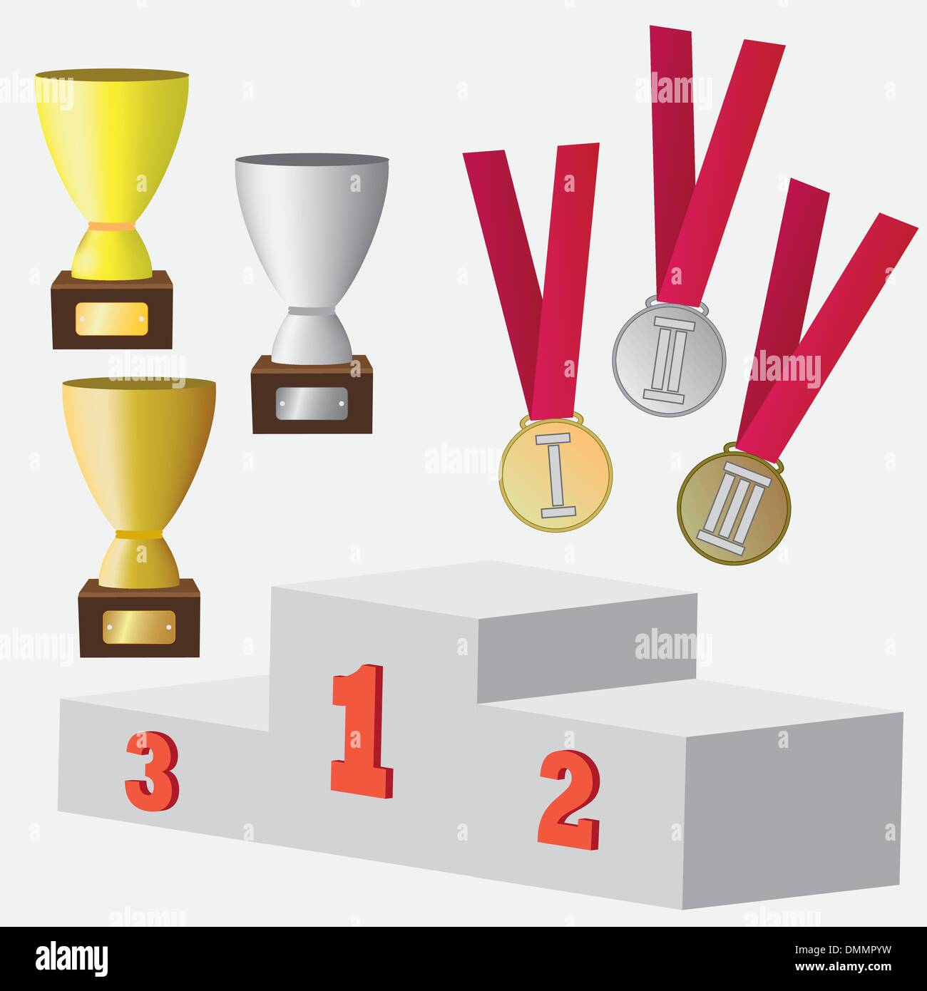 Set of medals and cup for awards Stock Vector Image & Art - Alamy