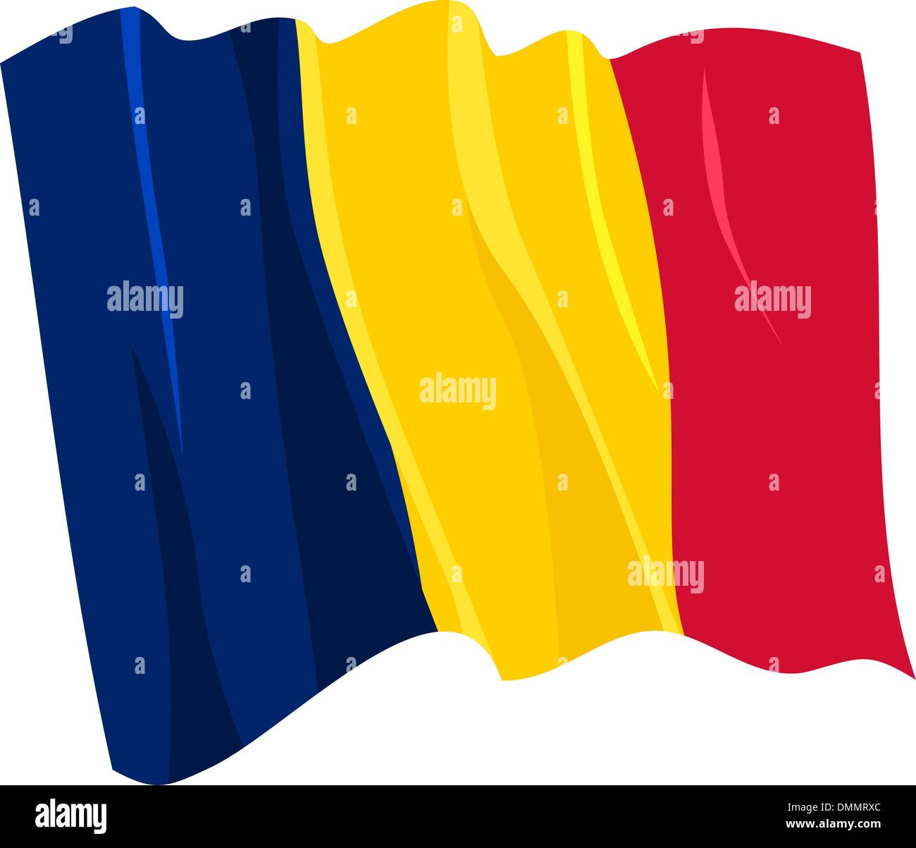 Political waving flag of Chad Stock Vector Image & Art - Alamy