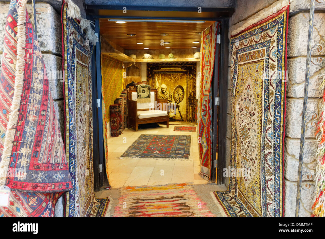 Turkey, Antalya, Carpet shop in old town Stock Photo - Alamy