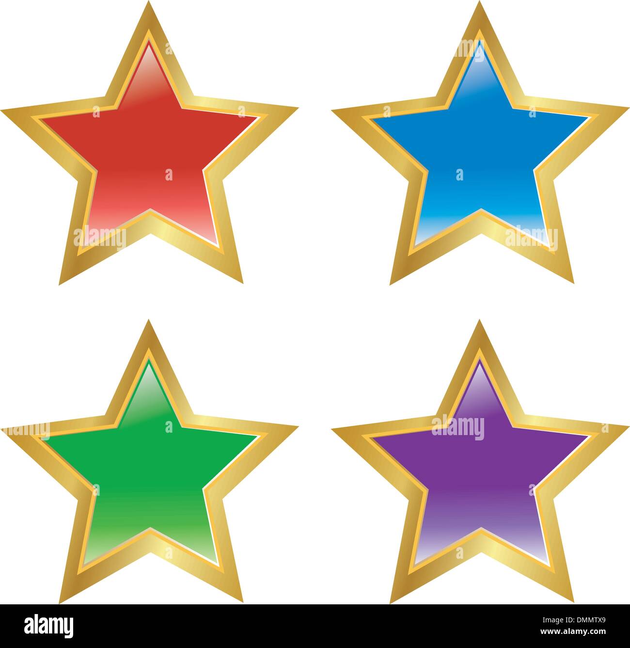 Set of colored buttons in star shape Stock Vector Image & Art - Alamy