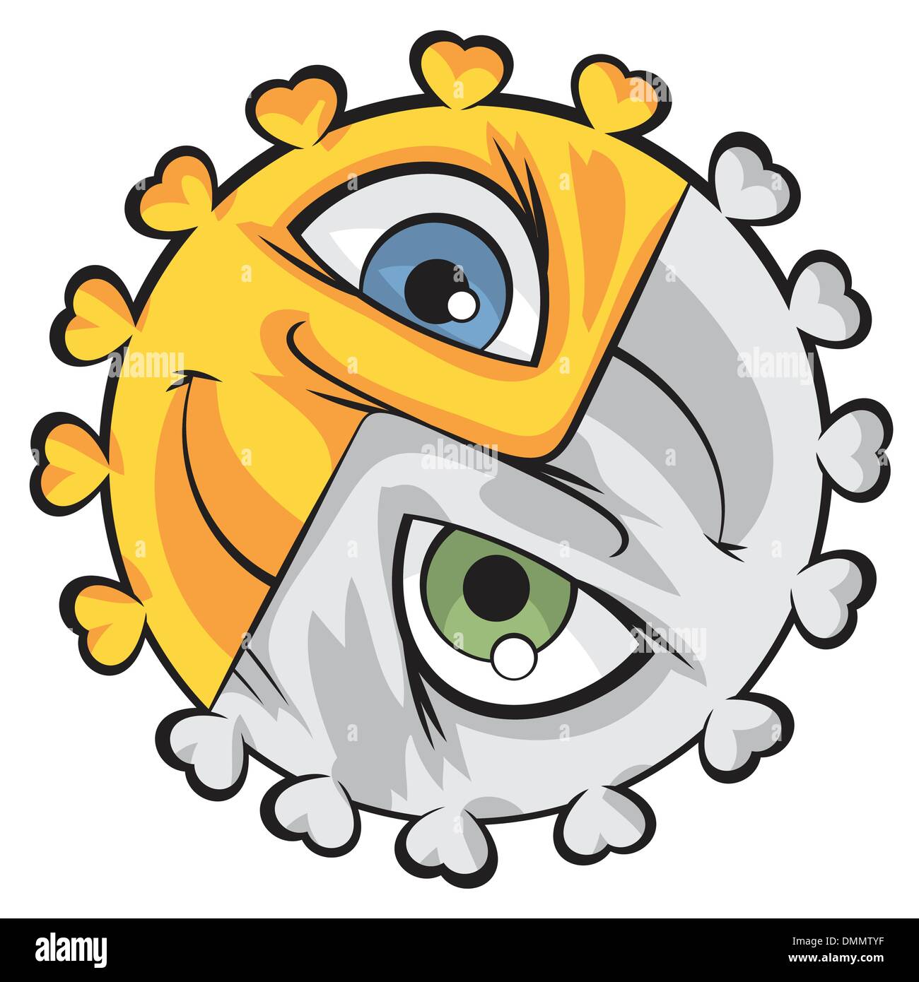 Icon of two faces Stock Vector Image & Art - Alamy
