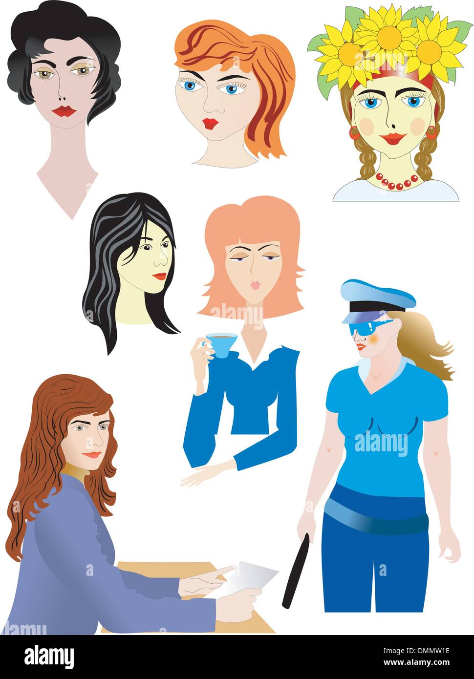 Characters collection Stock Vector Images - Alamy