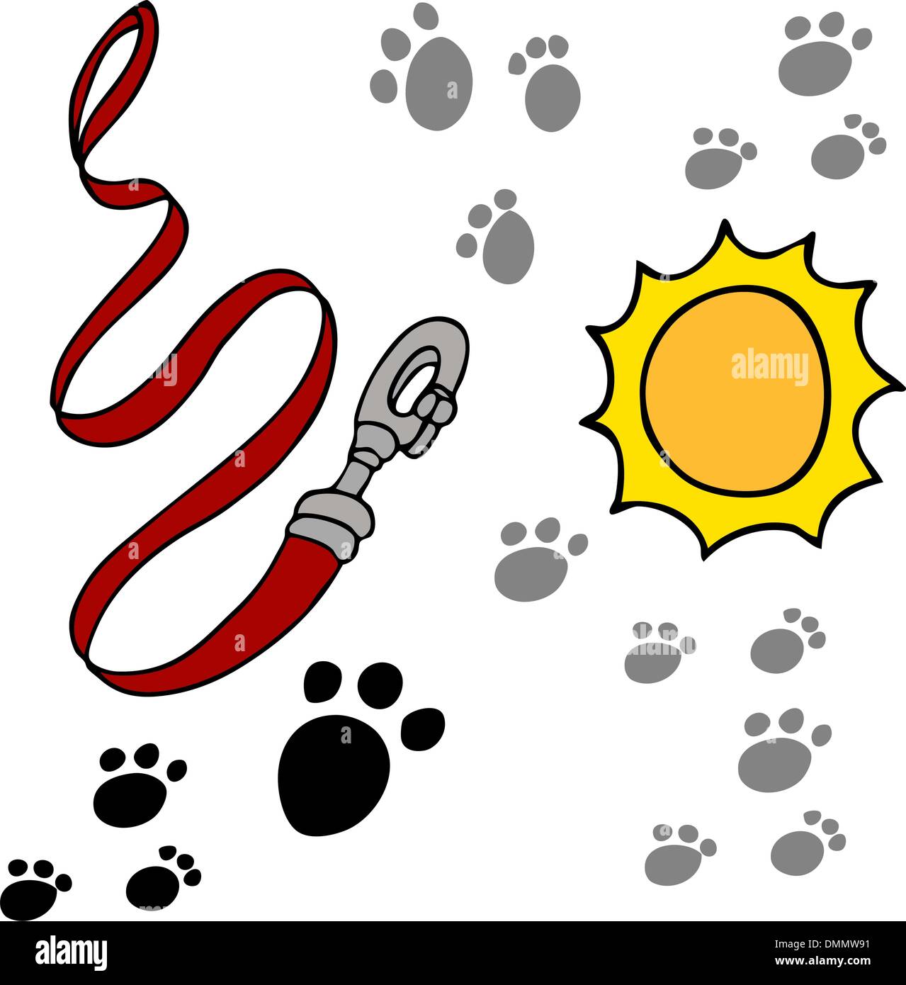Leash your dogs Stock Vector Images - Alamy