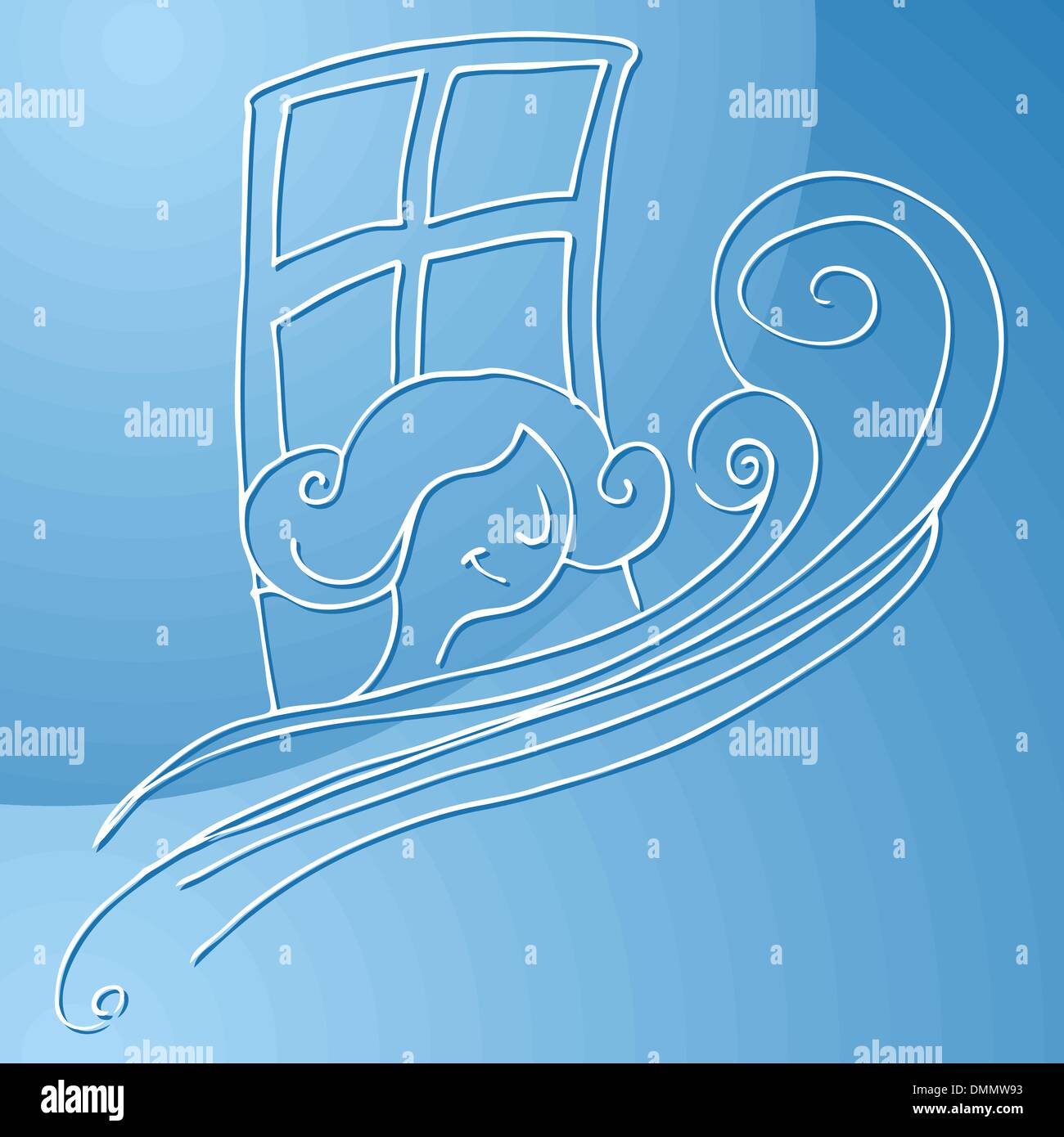Open window woman in Stock Vector Images - Alamy