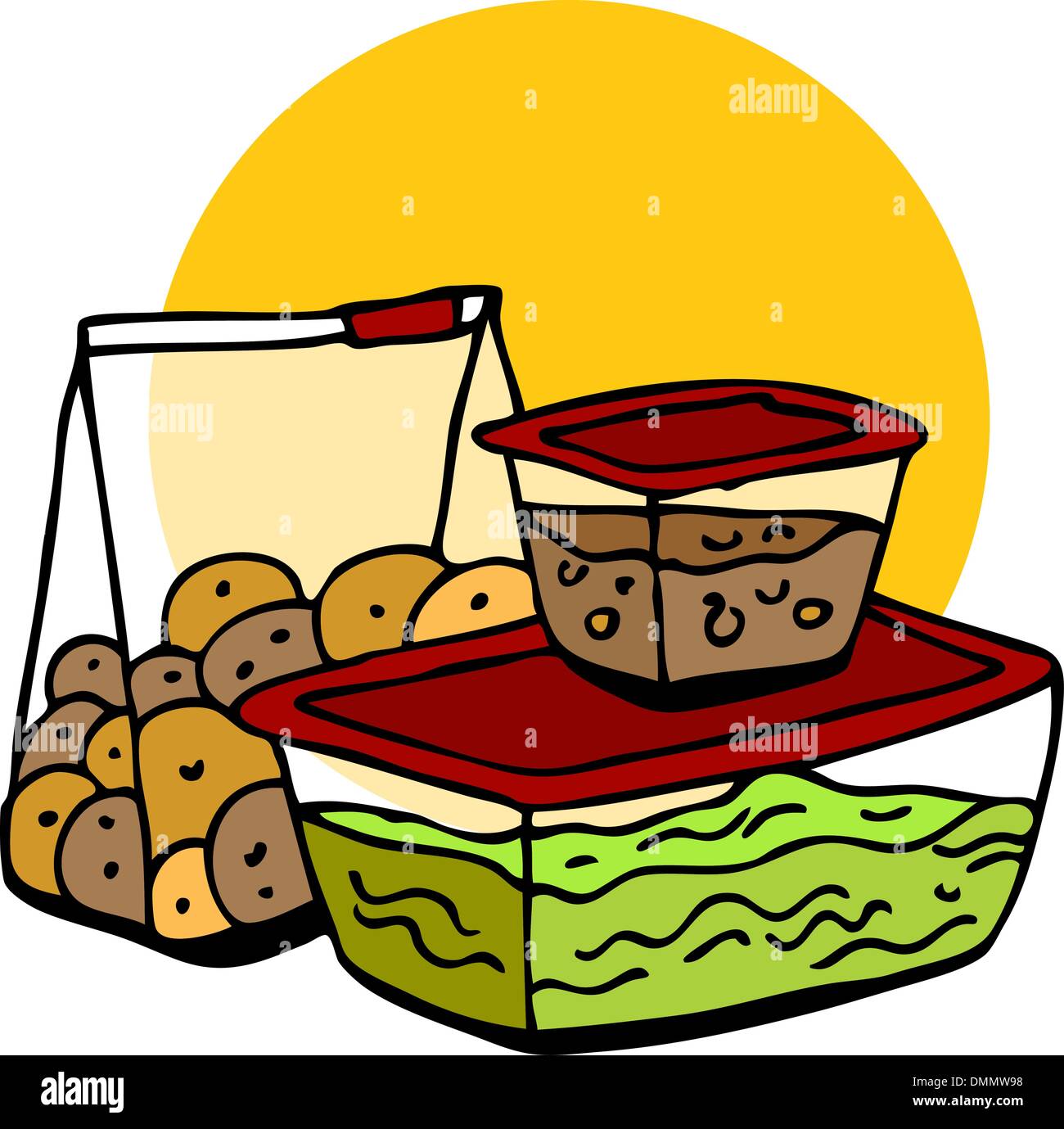 Leftover Food Storage Stock Vector Image & Art - Alamy