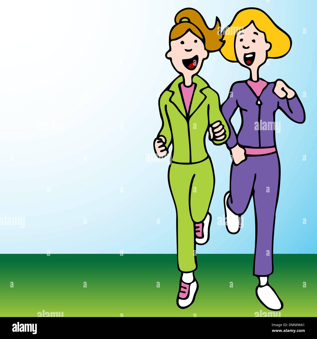 Two runners Stock Vector Images - Alamy