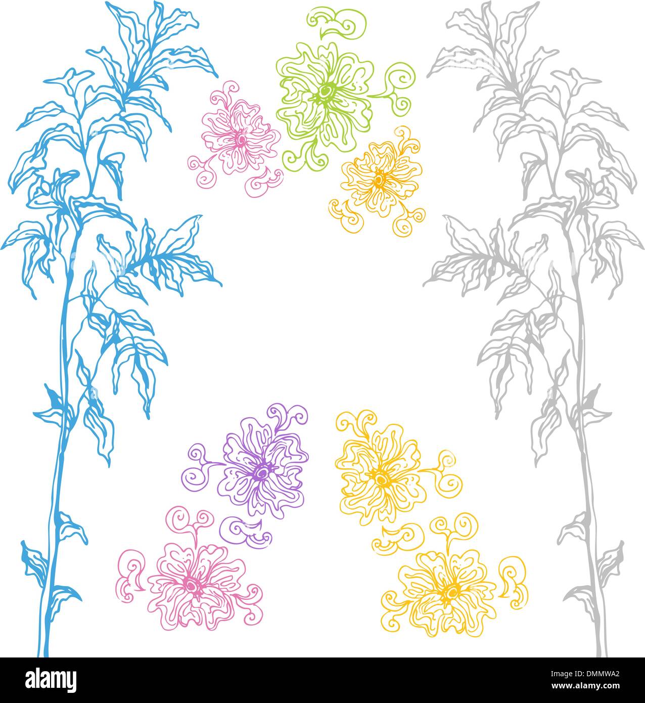 Plant Stem and Flower Stock Vector Image & Art - Alamy