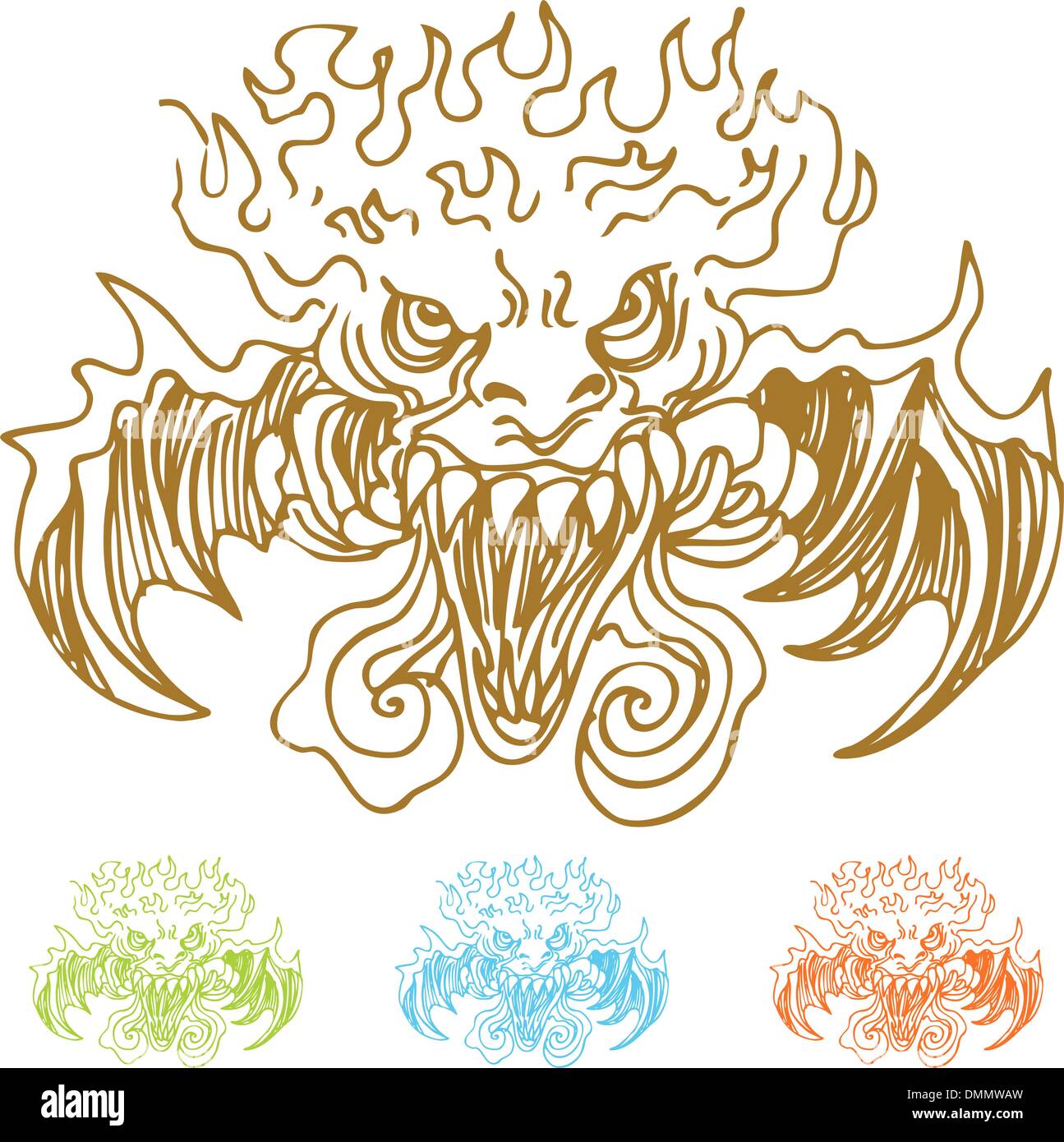 Monsters with fangs Stock Vector Images - Alamy