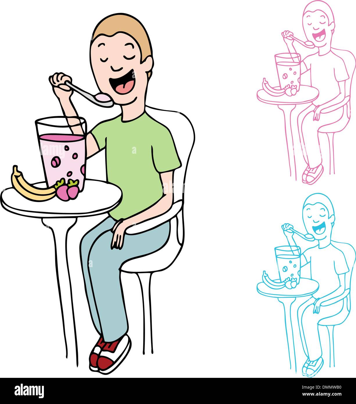 Yogurt strawberry Stock Vector Images - Alamy