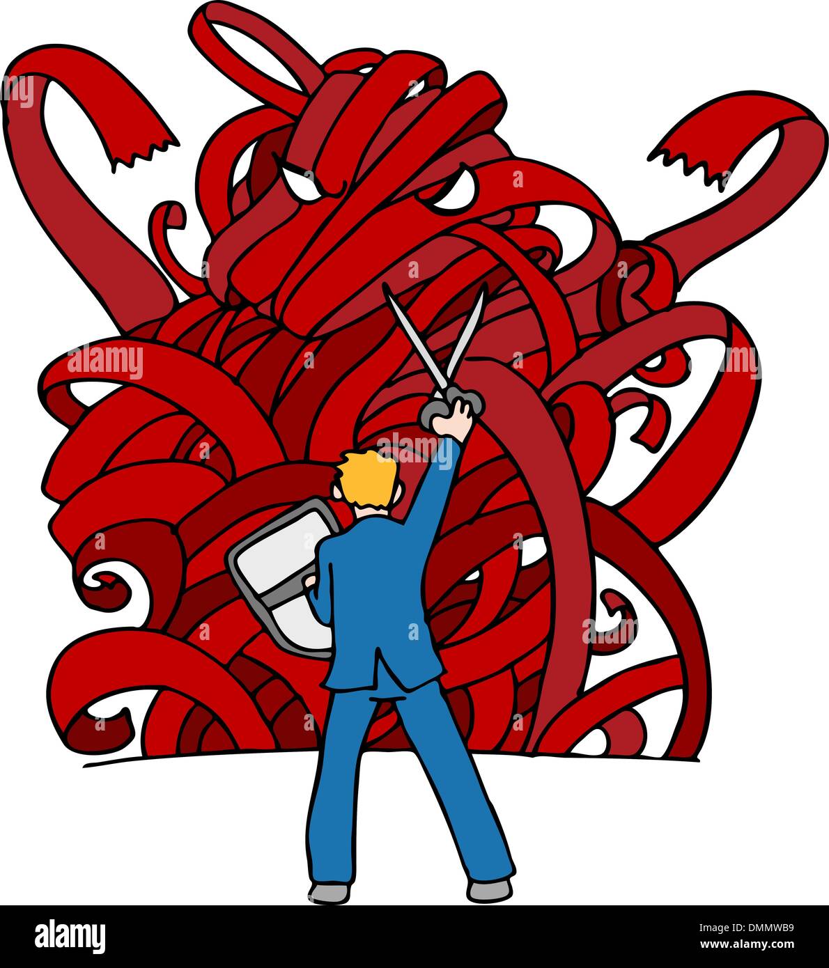 Man fighting monster Stock Vector Images - Alamy