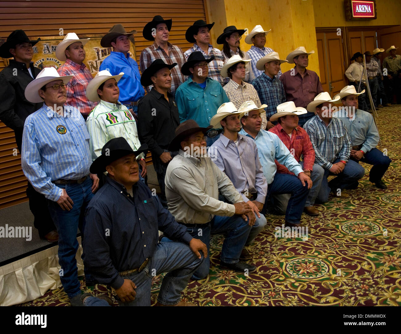 Nov. 10, 2009 - Las Vegas, Nevada, USA - Cowboys pose for a group photo ...
