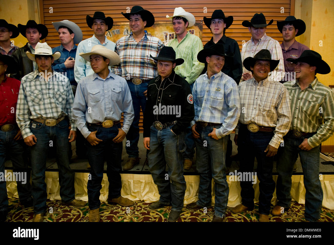 Nov. 10, 2009 - Las Vegas, Nevada, USA - Cowboys arrange themselves for ...