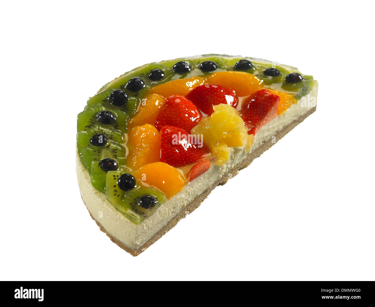 half a cake fruit tart Stock Photo - Alamy