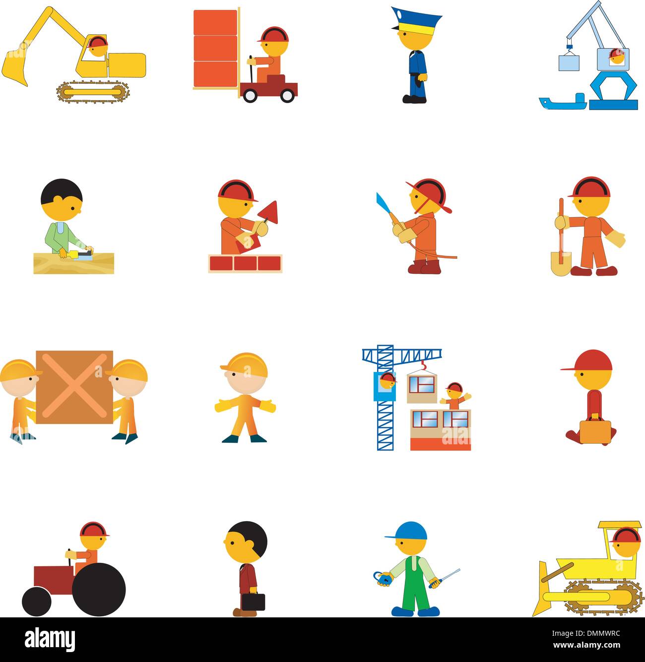 big set of the icons of workers Stock Vector Image & Art - Alamy