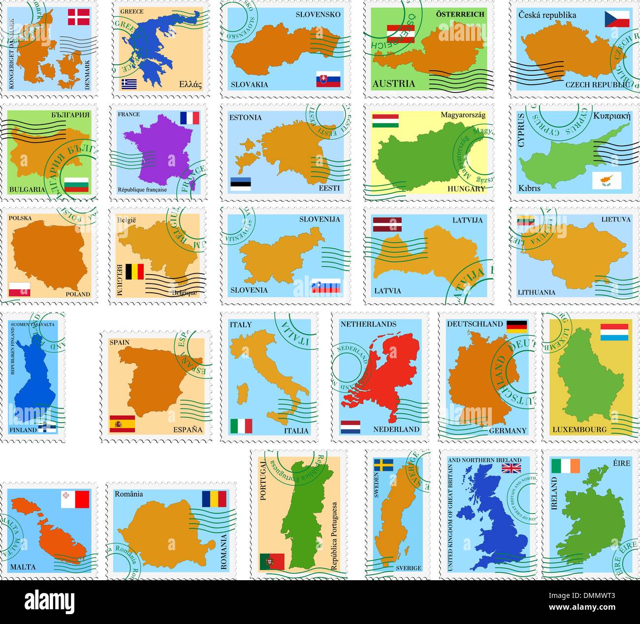 Vector different flag set Stock Vector Images - Alamy