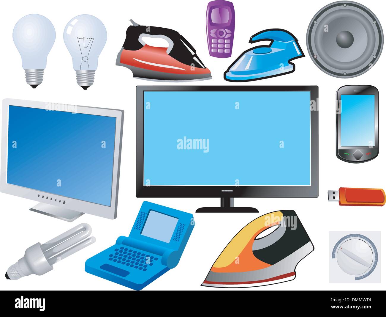 set of the modern electronics Stock Vector Image & Art - Alamy