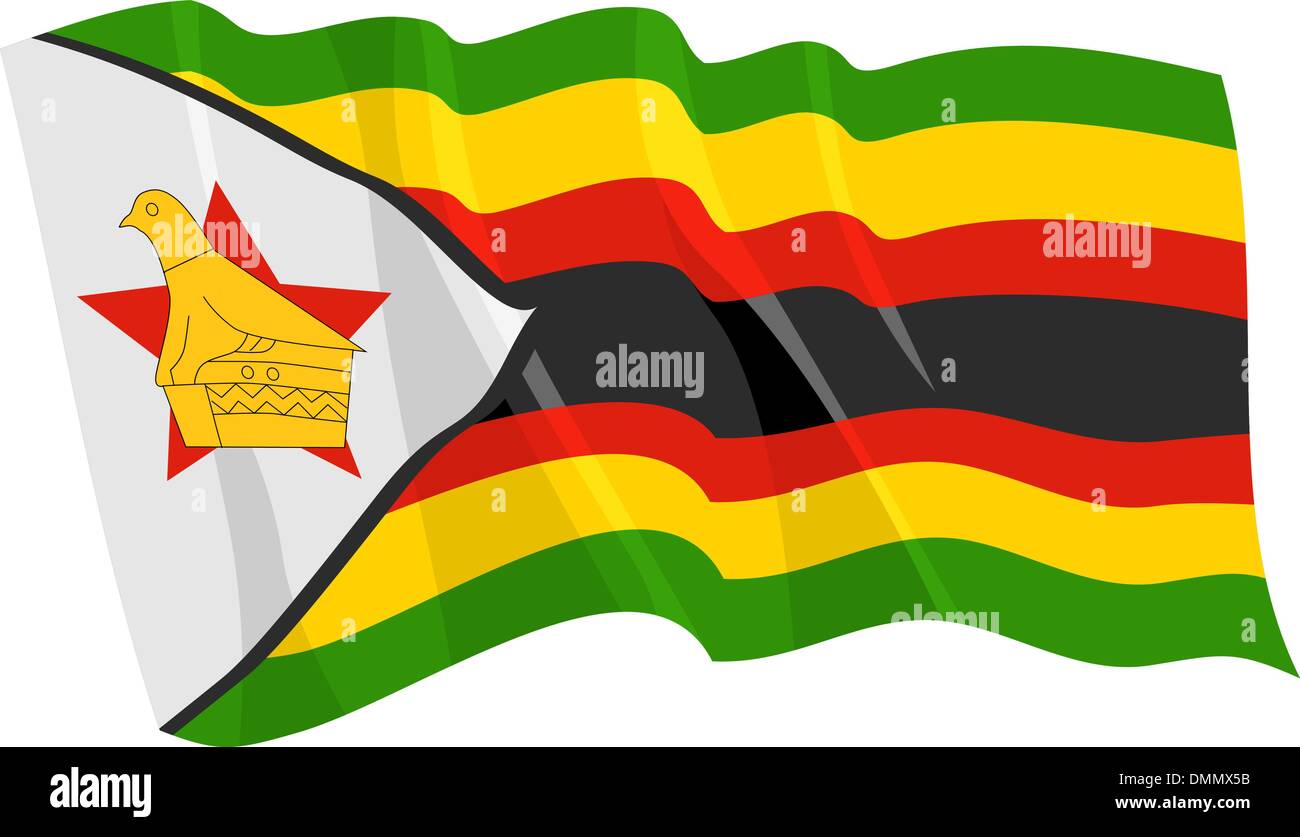 Political Waving Flag Of Zimbabwe Stock Vector Image And Art Alamy