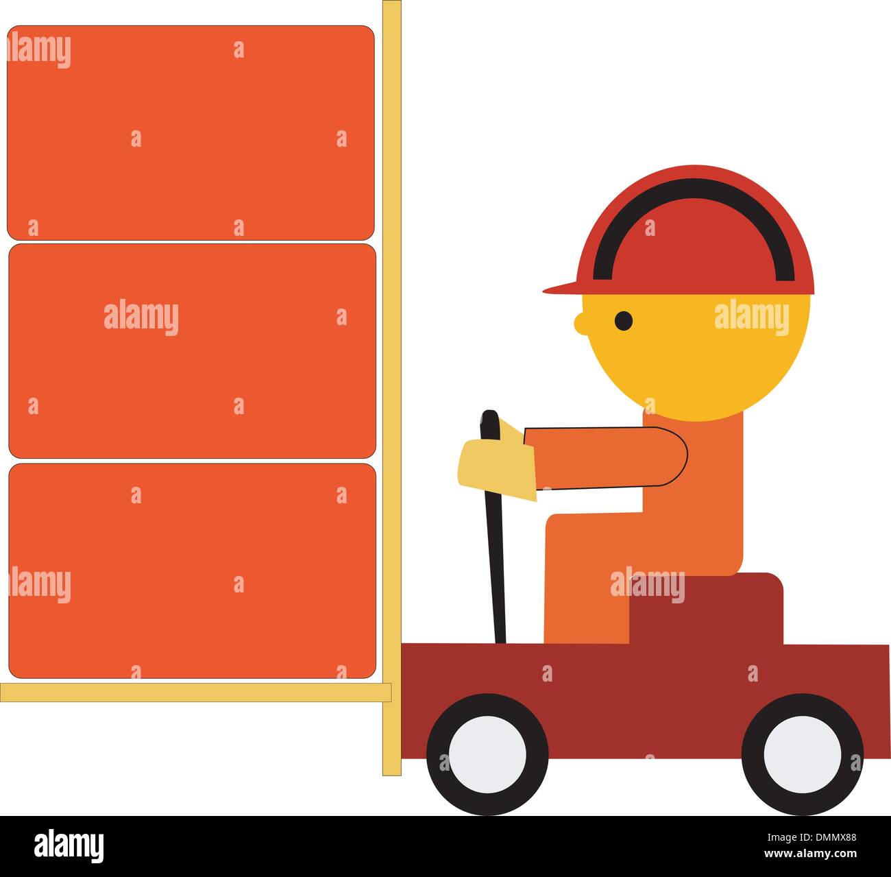 Illustration of worker trolley Stock Vector Image & Art - Alamy