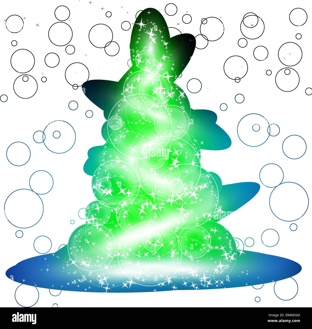 Christmas tree on background winter Stock Vector Images - Alamy