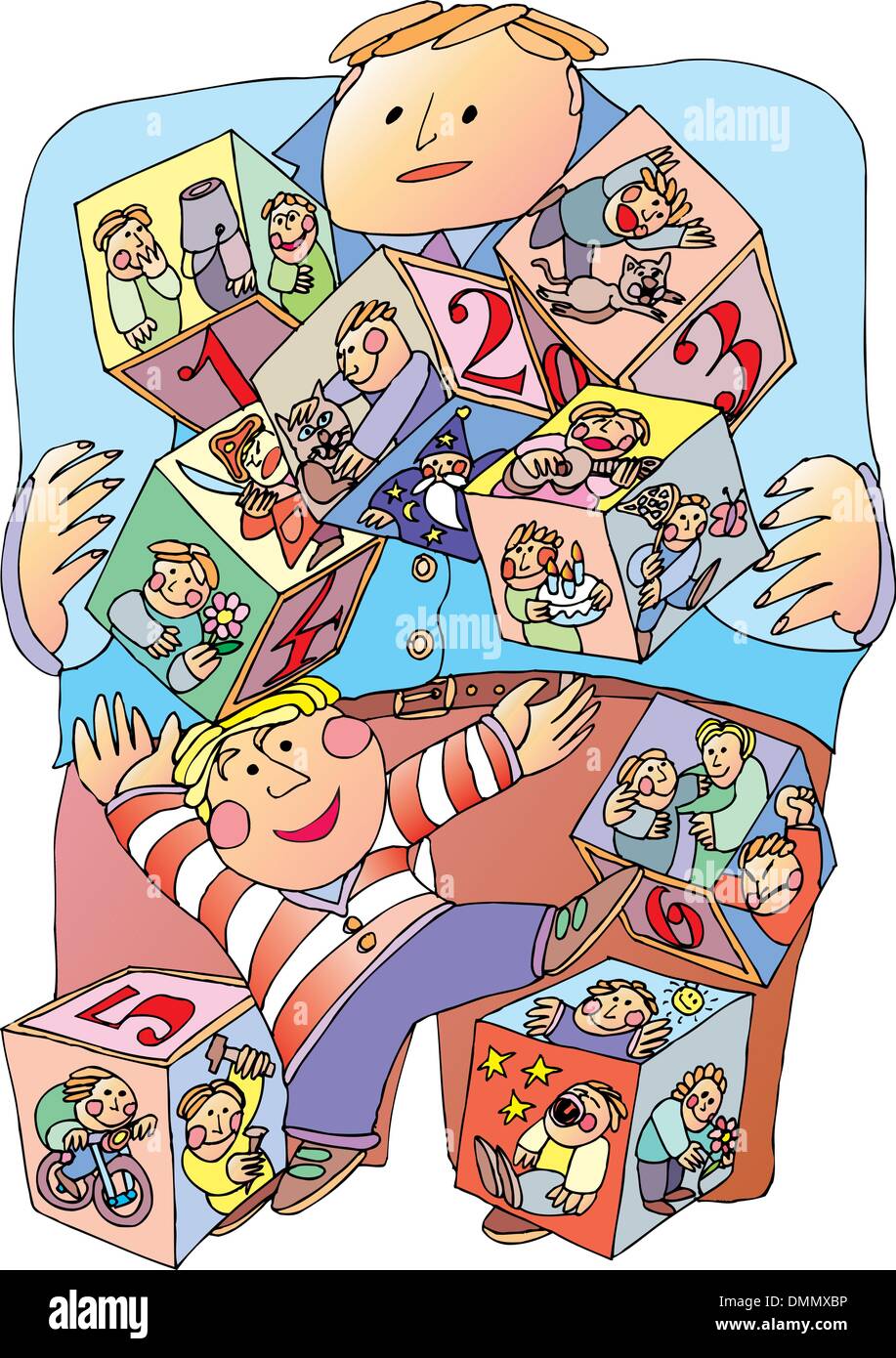 Child and play Stock Vector Images - Alamy