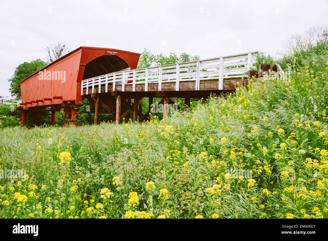 USA, Iowa, Madison County, Roseman Bridge, famous from the movie The ...