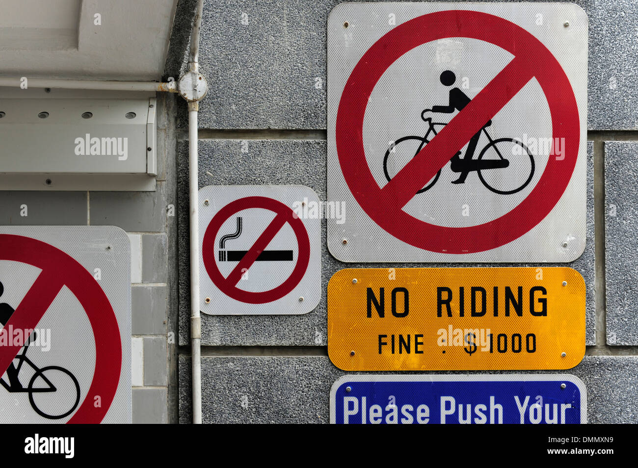 Asia, Singapore, Singapore, prohibition signs Stock Photo - Alamy Asia, Singapore, Singapore, prohibition signs Stock Photo - Alamy