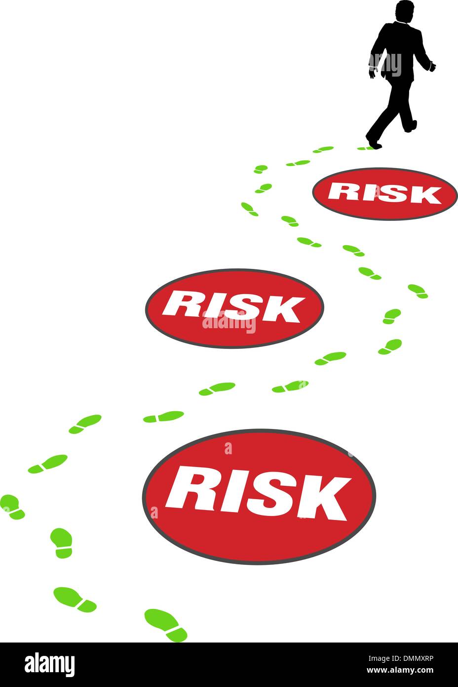 Risk management vector businessman Cut Out Stock Images & Pictures - Alamy