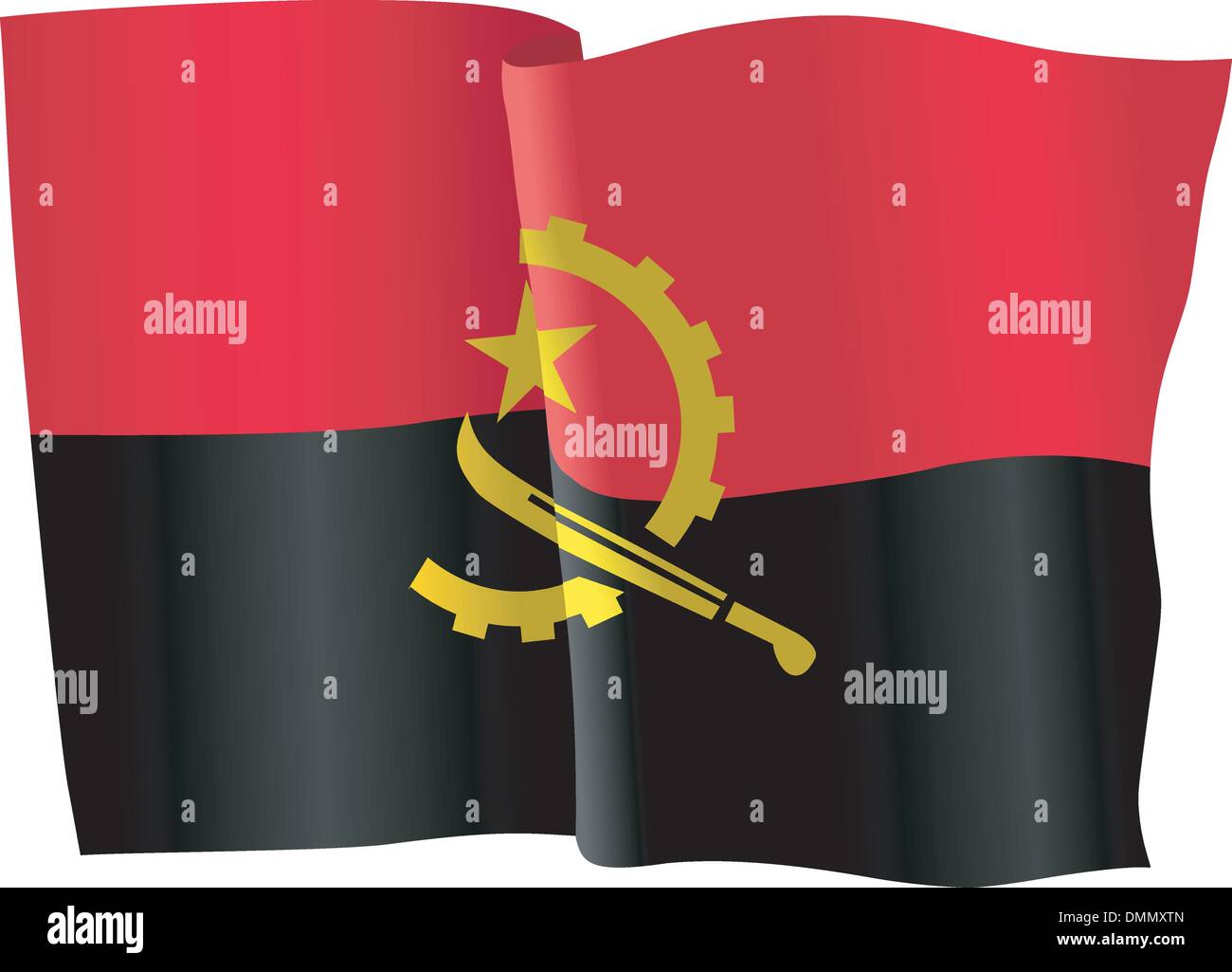 flag of Angola Stock Vector Image & Art - Alamy