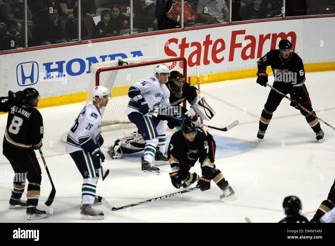 Oct 30, 2009 - Anaheim, California, USA - NHL Ice Hockey - JONAS HILLER ...
