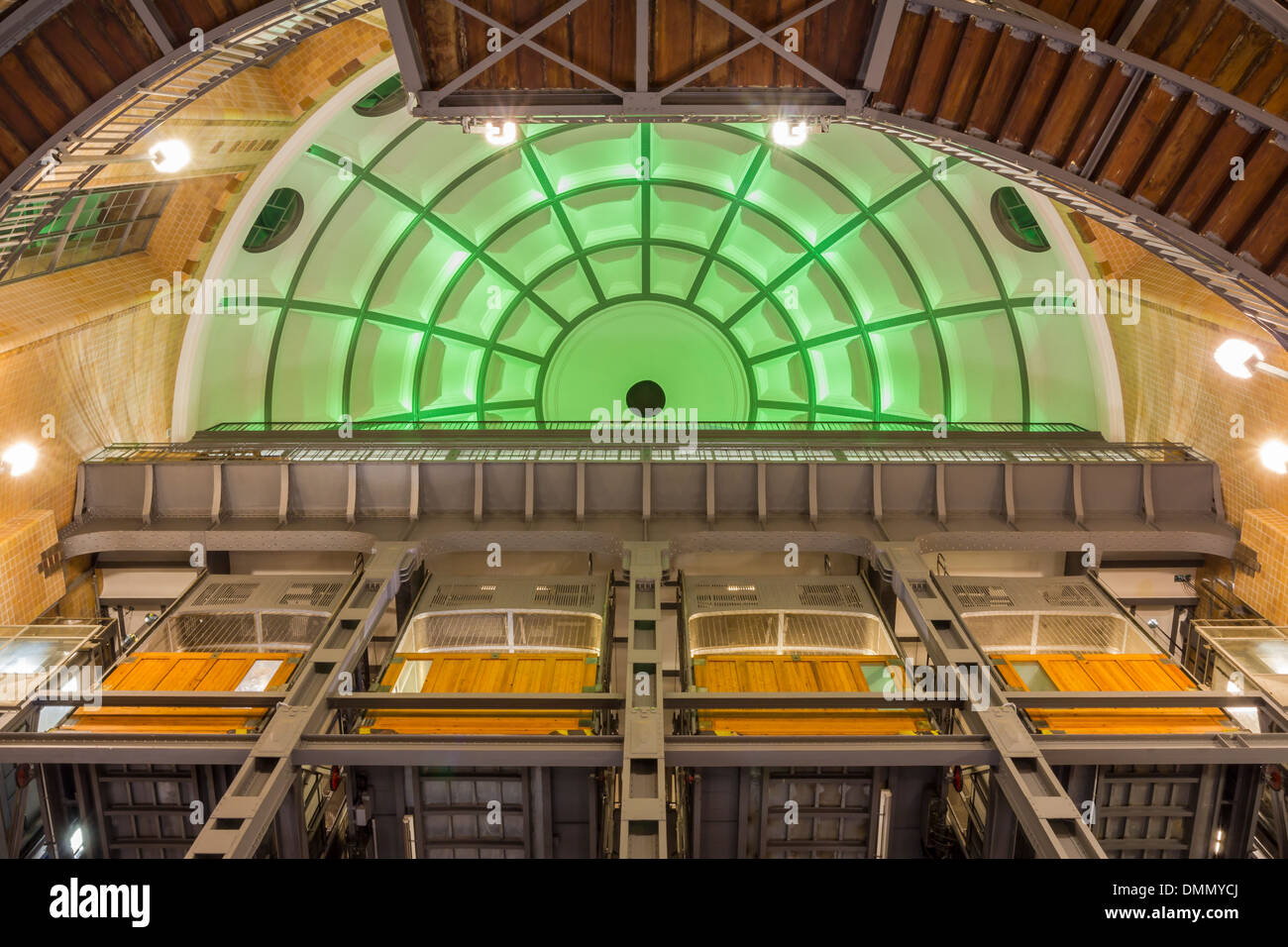 Germany, Hamburg, Elevators in the historic Elbe Tunnel Stock Photo - Alamy