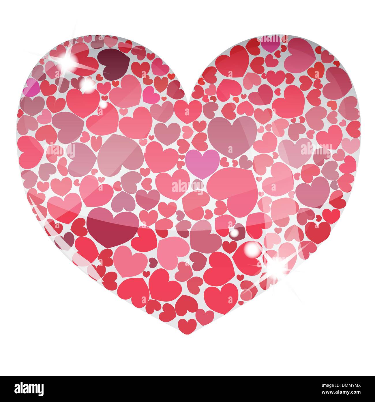 Red heart little hearts Stock Vector Images - Alamy