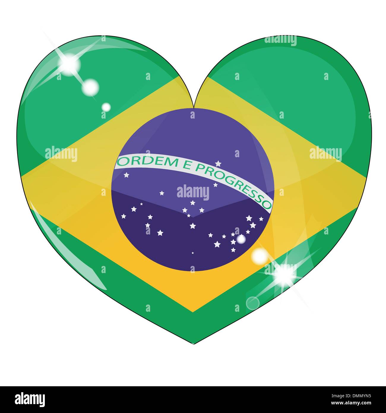 Vector heart with brazil flag texture Stock Vector Image & Art - Alamy